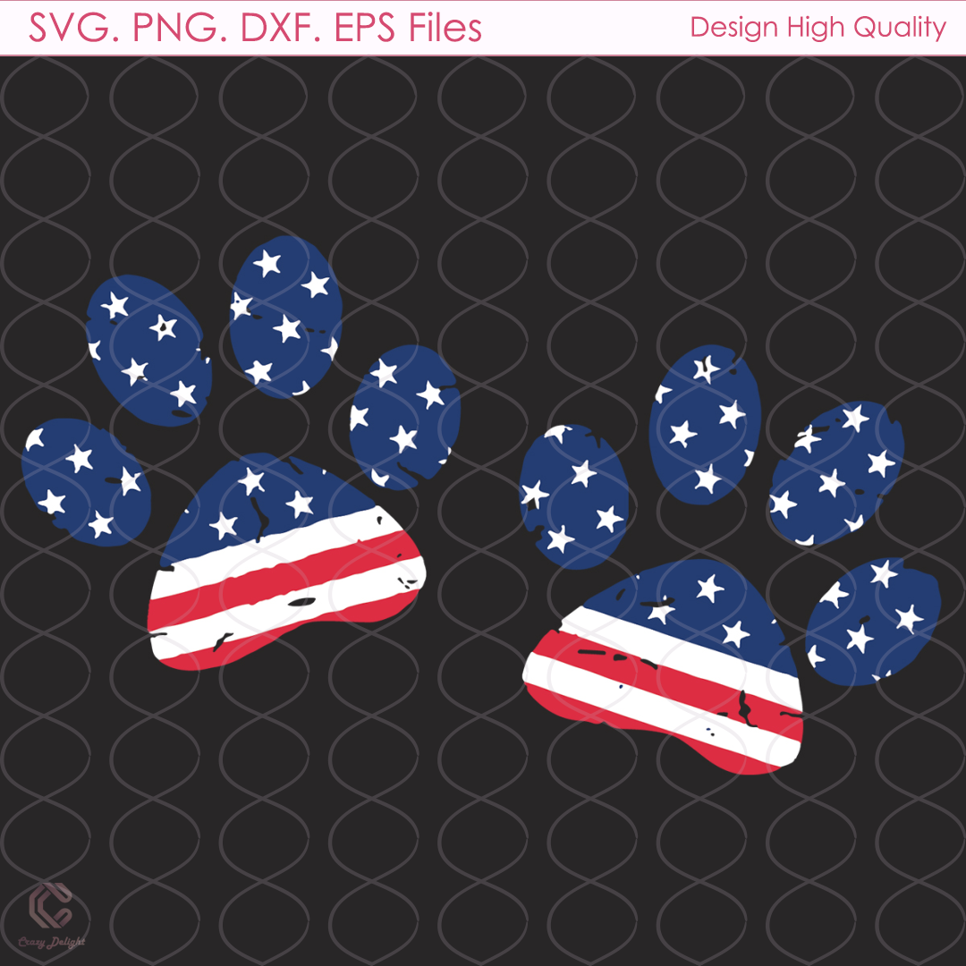 American Dog Paw Svg, Independence Svg, Dog Paw Svg, America | Inspire ...