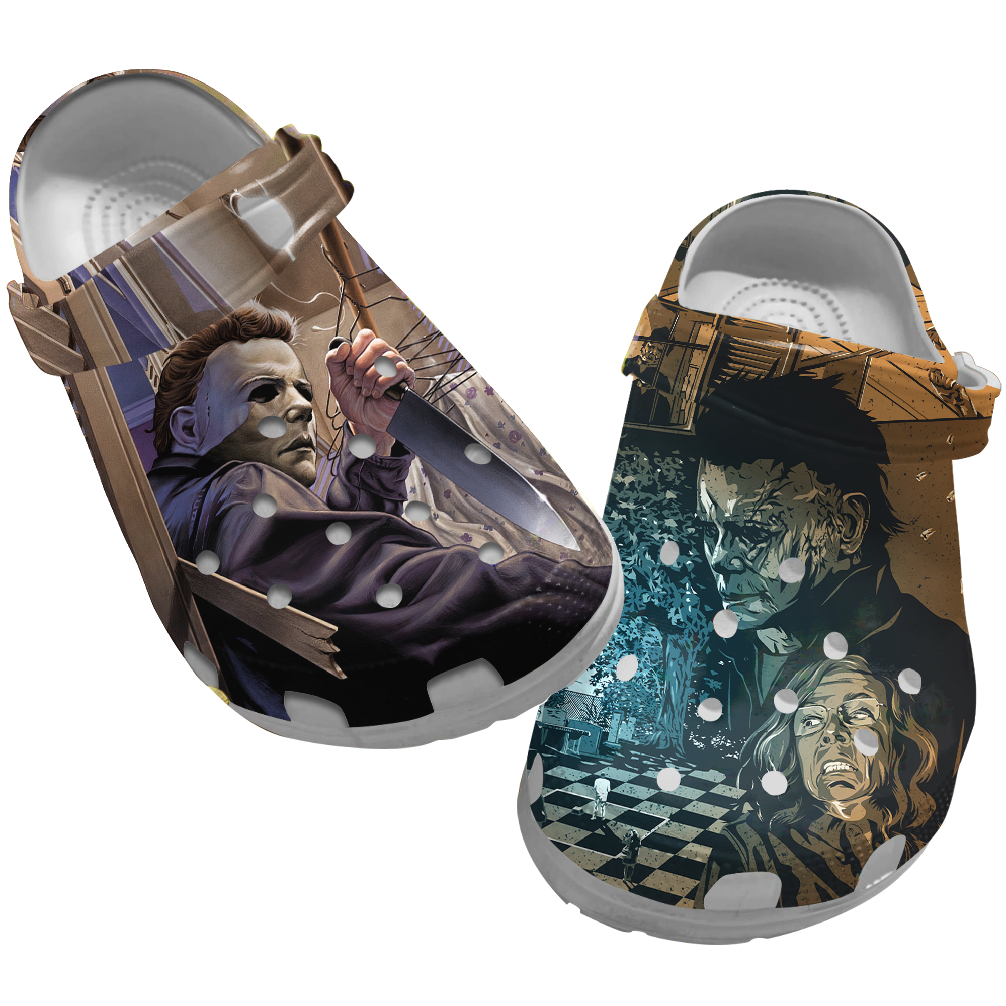Michael Myers Clog Shoes Unisex, Michael Myers Crocs, Hallow | Inspire ...
