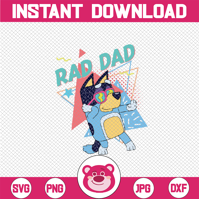 Rad Dad Blue Png, Rad Like Dad Png, Father's Day Png, Gift F | Inspire ...
