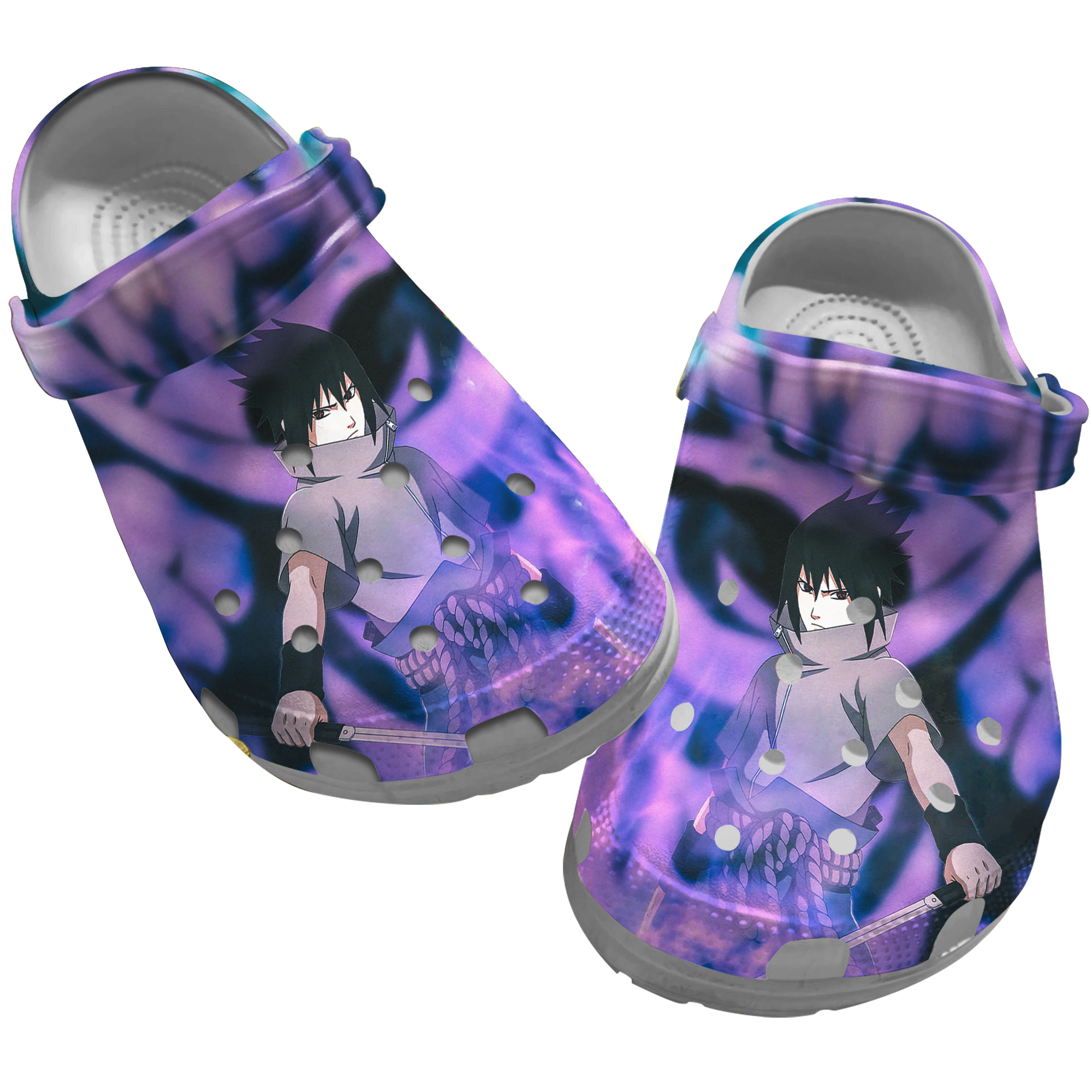 Naruto Crocs, Sasuke Uchiha Clog Shoes Unisex, Sasuke Uchiha - Inspire ...