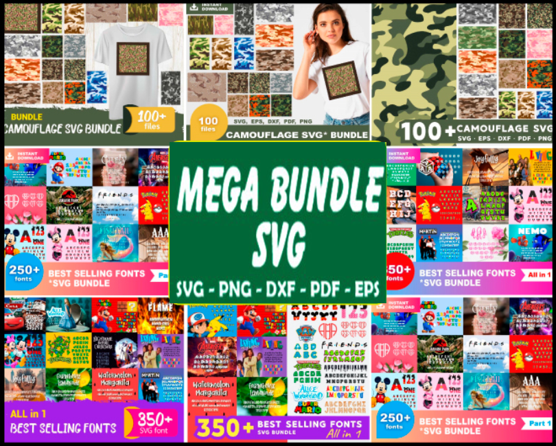 350 Best Selling Front Mega Bundle Svg, Fronts Bundle Svg, F | Inspire ...