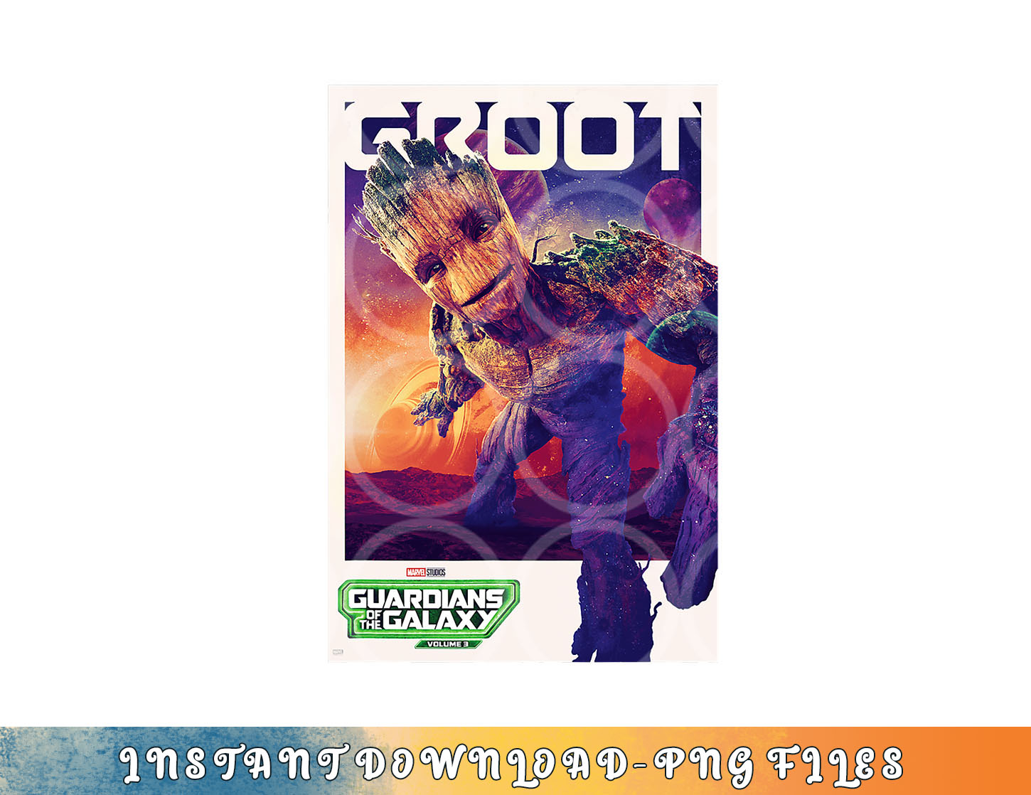 Marvel Guardians of the Galaxy Volume 3 Groot Poster png, di | Inspire ...