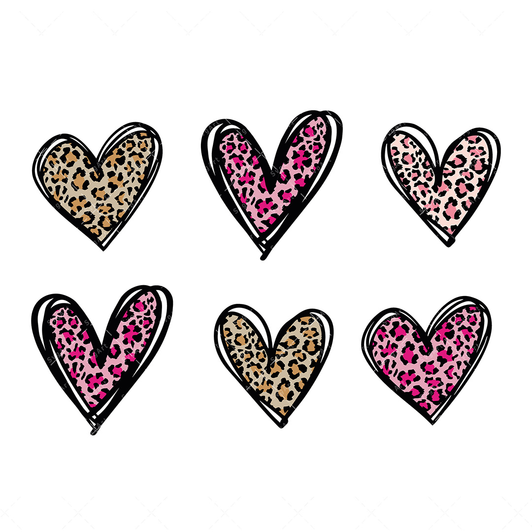 Leopard Heart SVG, Sketch Heart svg, PNG, PDF, Outline Heart - Inspire ...
