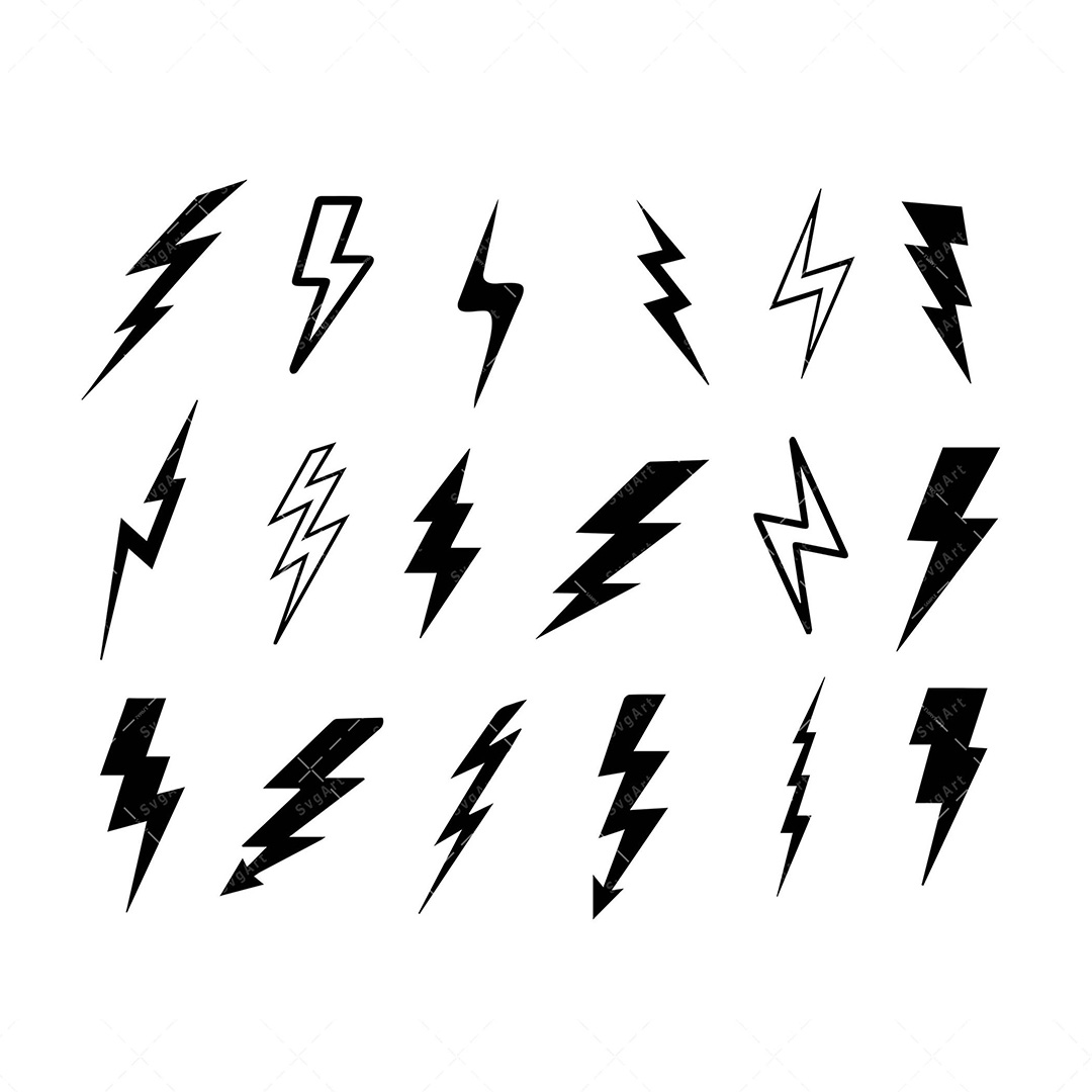 Lightning SVG Bundle, PNG, PDF, Flash Svg, Thunder svg - Inspire Uplift