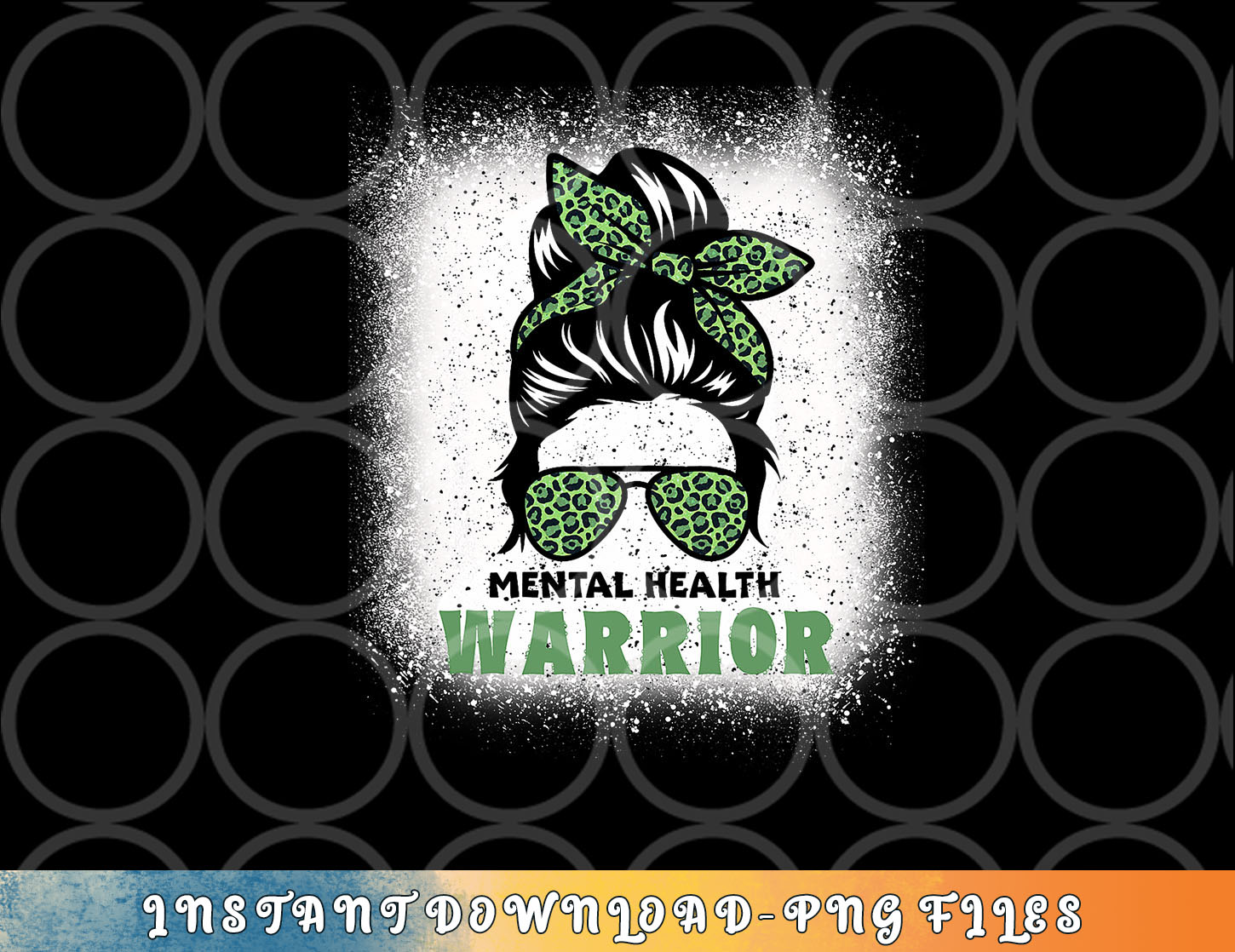 Mental Health Warrior Messy Bun - Mental Health Awareness pn - Inspire ...