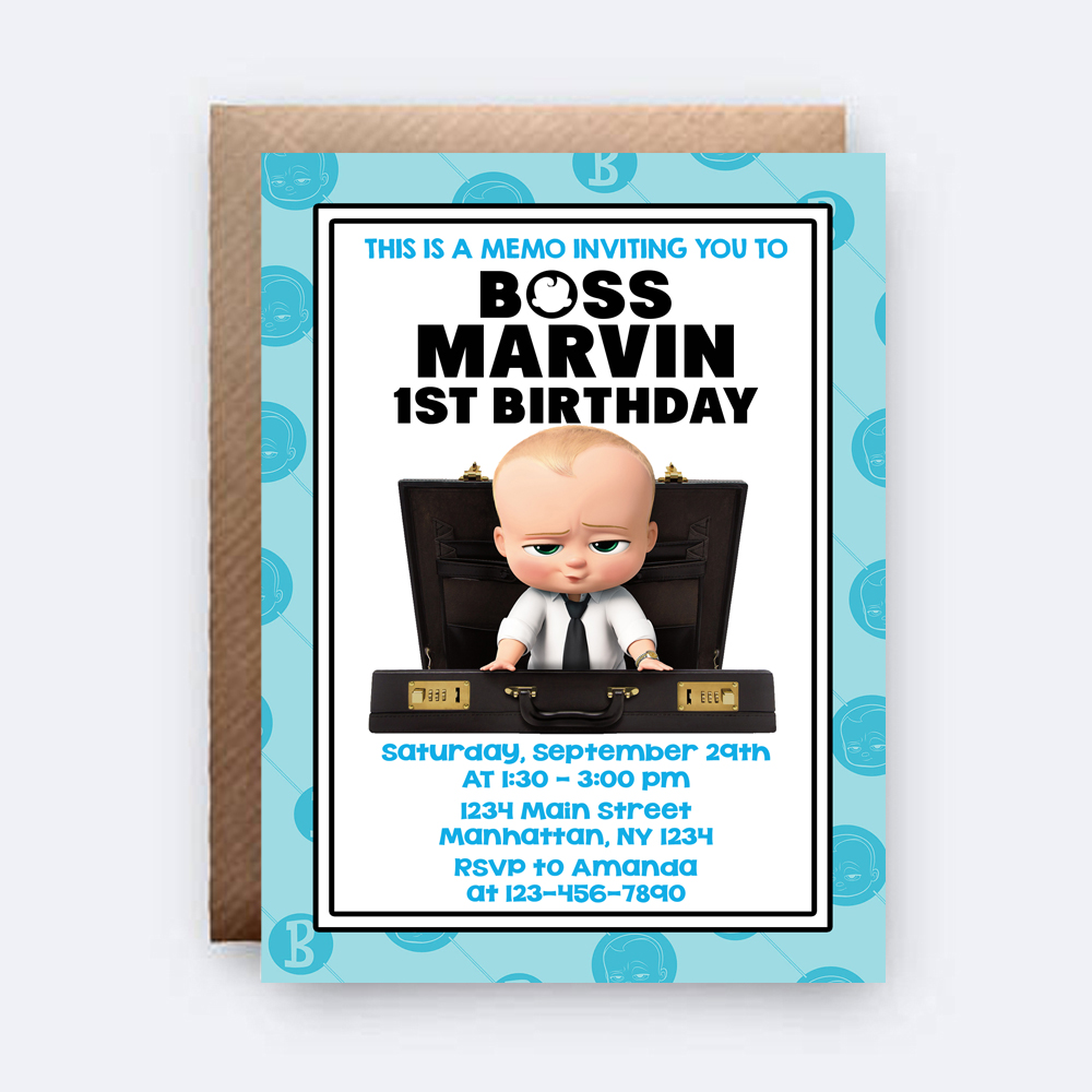 Boss Baby Invitation, Boss Baby Invite, Boss Baby Party Them | Inspire ...