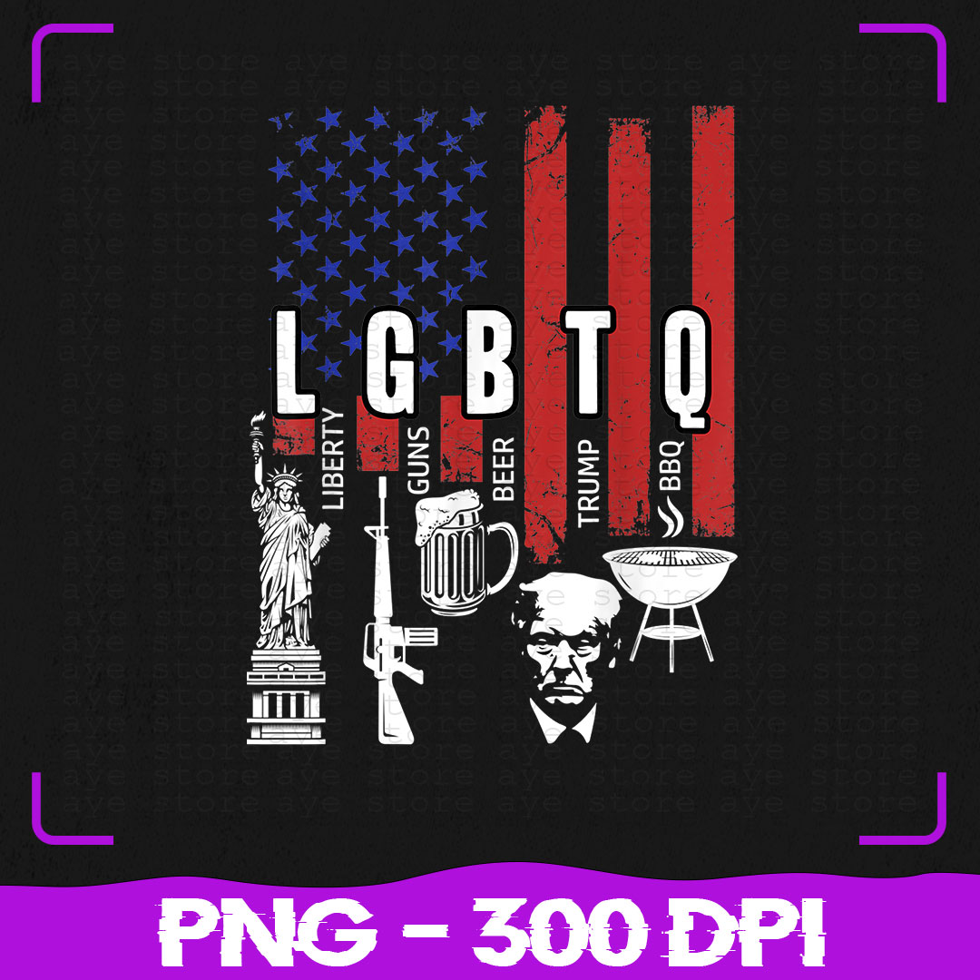 LGBTQ Liberty Guns Bible Png, Trump BBQ USA Flag Png, LGBT P - Inspire ...