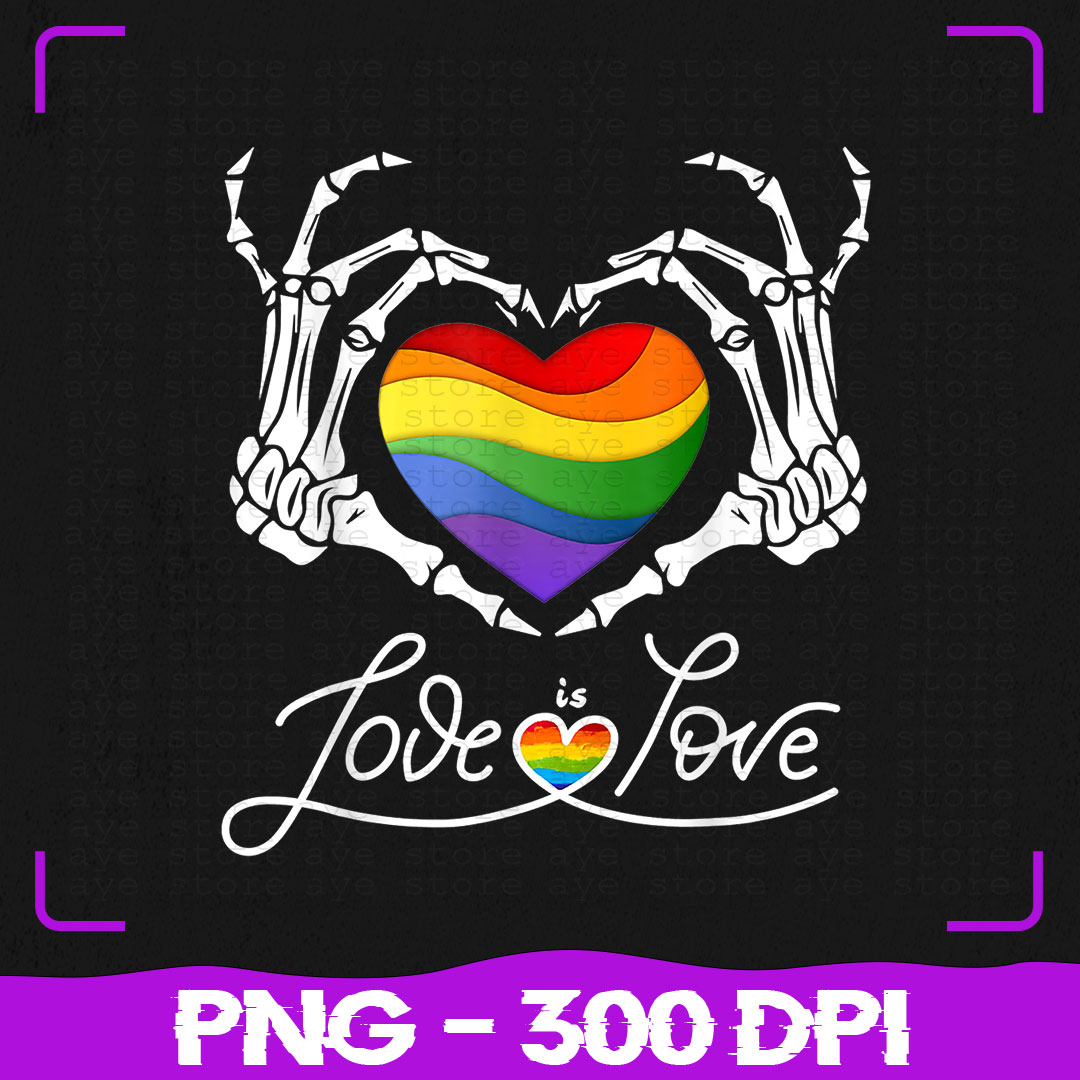 Rainbow Skeleton Png, Heart Love Is Love LGBT Png, Gay Lesbi | Inspire ...
