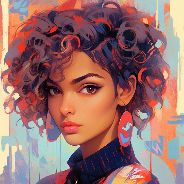 Colorful Disruption: An Impressionistic Portrait of a Woman - Inspire ...