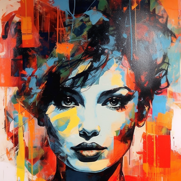 Colorful Disruption: An Impressionistic Portrait of a Woman | Inspire ...