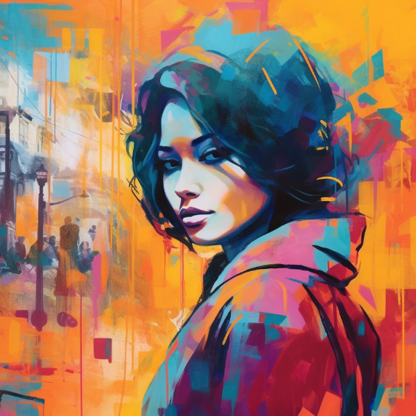 Colorful Disruption: An Impressionistic Portrait of a Woman | Inspire ...