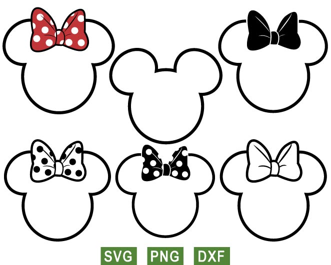 mickey outline svg, minnie outline svg, disney svg, png file - Inspire ...
