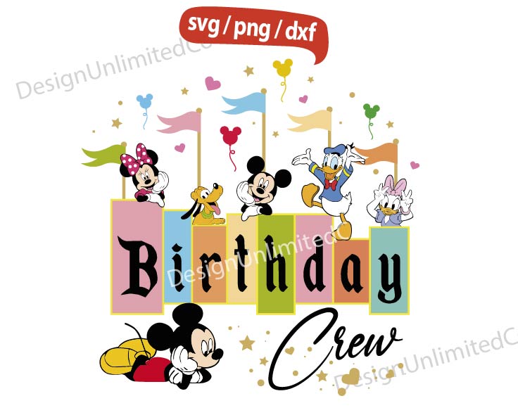 Birthday Crew svg, Disney Birthday Crew svg, Mickey Birthday - Inspire ...