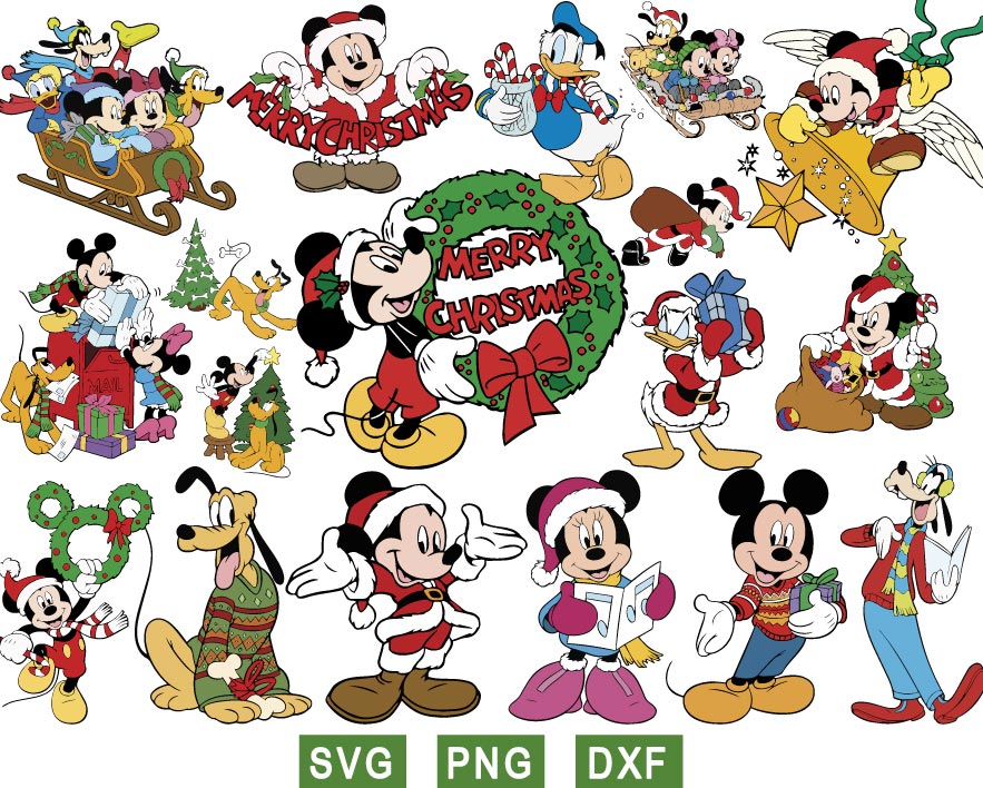 disney christmas svg, mickey xmas svg, minnie santa claus sv - Inspire ...