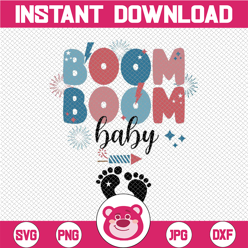 Boom Boom Baby Reveal 4th of July Svg, Pregnancy Announcemen | Inspire ...