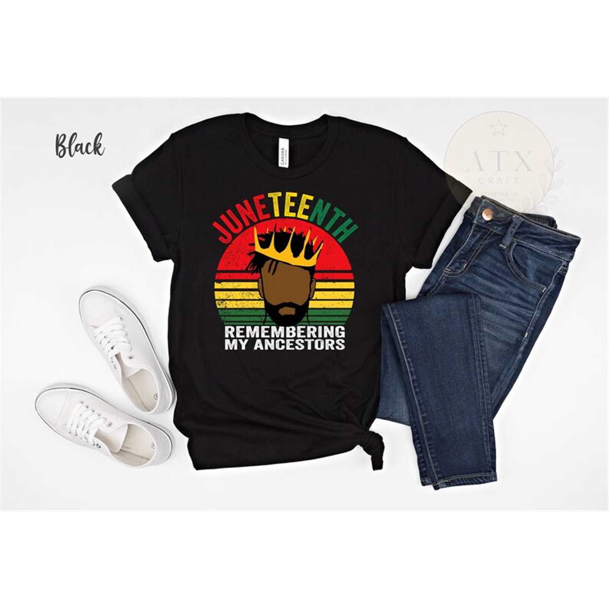 Remembering My Ancestors Juneteenth, Men's Juneteenth Tee, B | Inspire Uplift