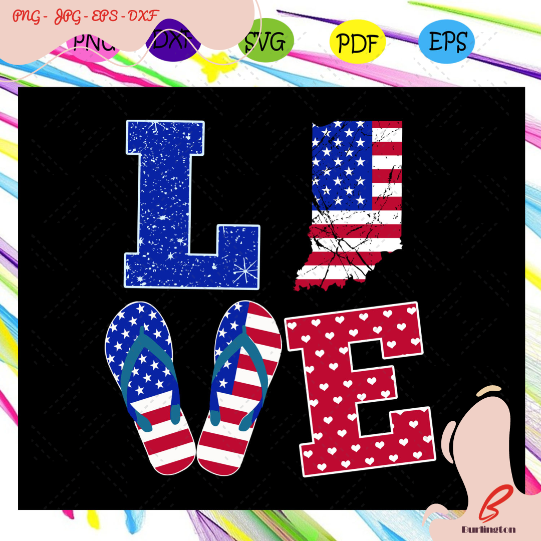 Love Indiana state flag, American Flag Svg, Fourth | Inspire Uplift