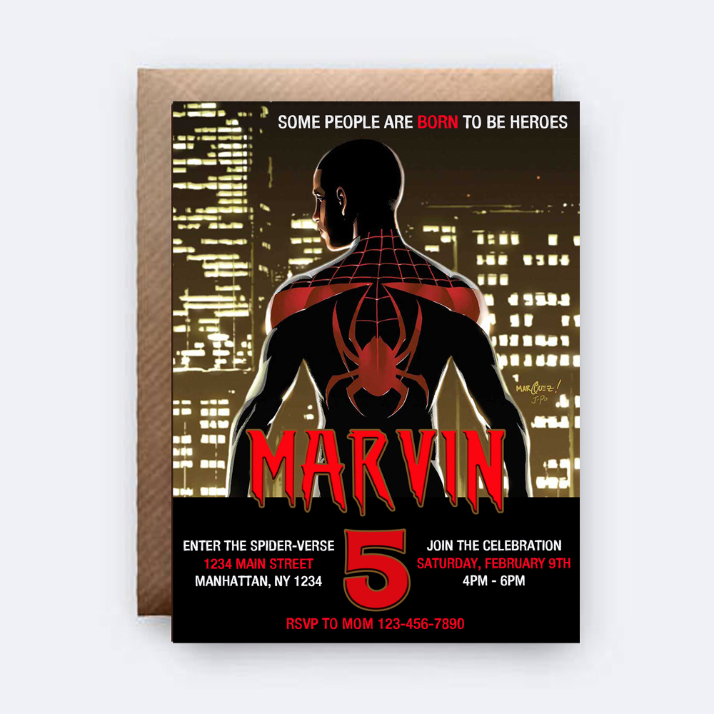 Spiderman Invitation, Spiderman Invite, Spiderman Birthday, | Inspire ...
