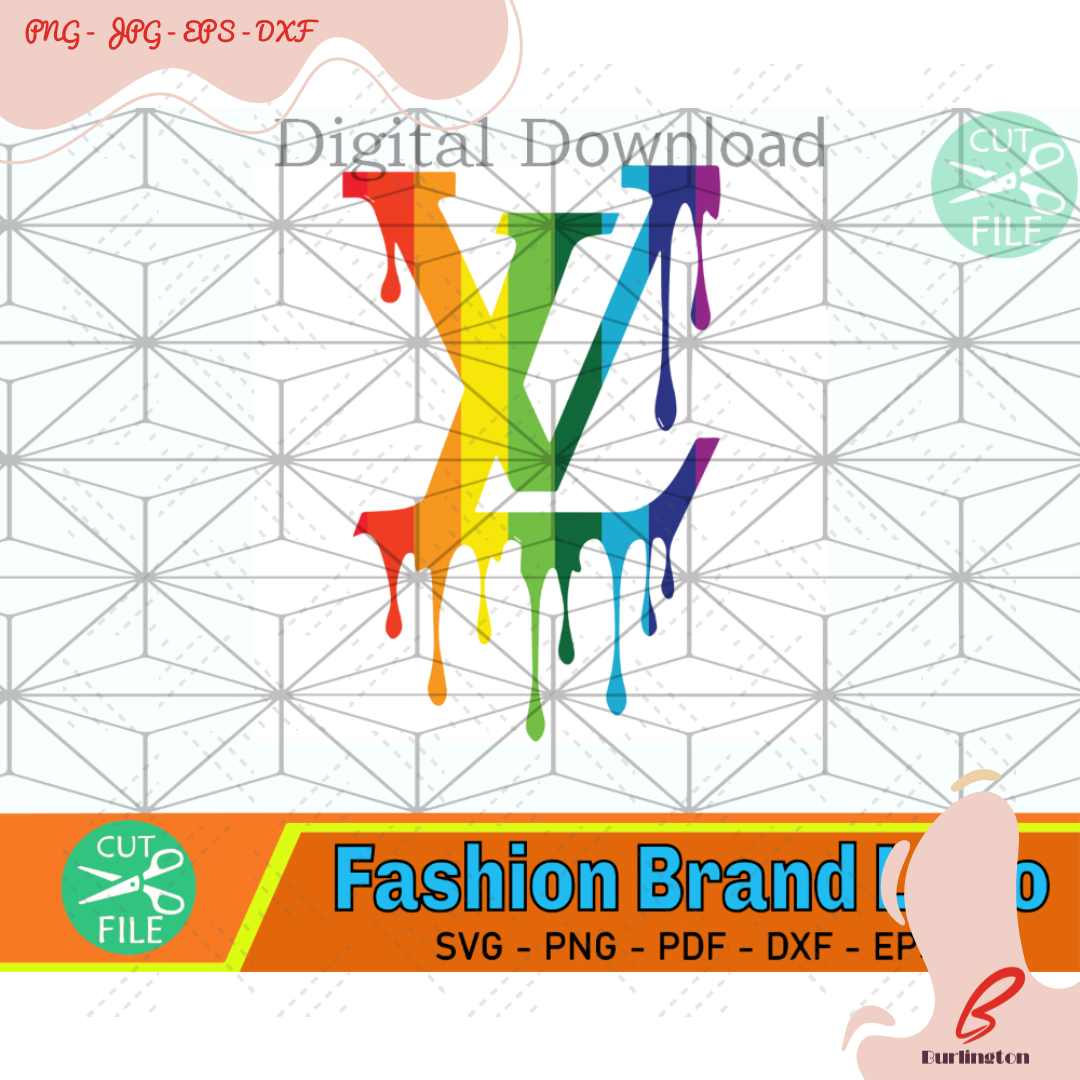 Louis Vuitton Rainbow Dripping Svg, Logo Svg, Rainbow Svg, L - Inspire ...