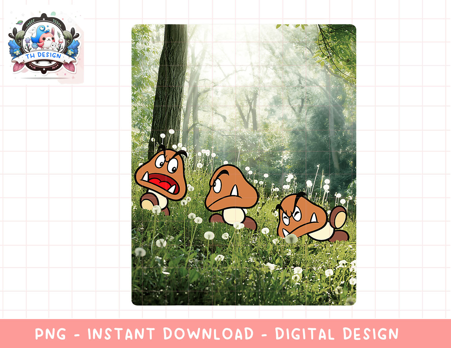 Super Mario Goomba In The Forest Group Shot Portrait png, su - Inspire ...