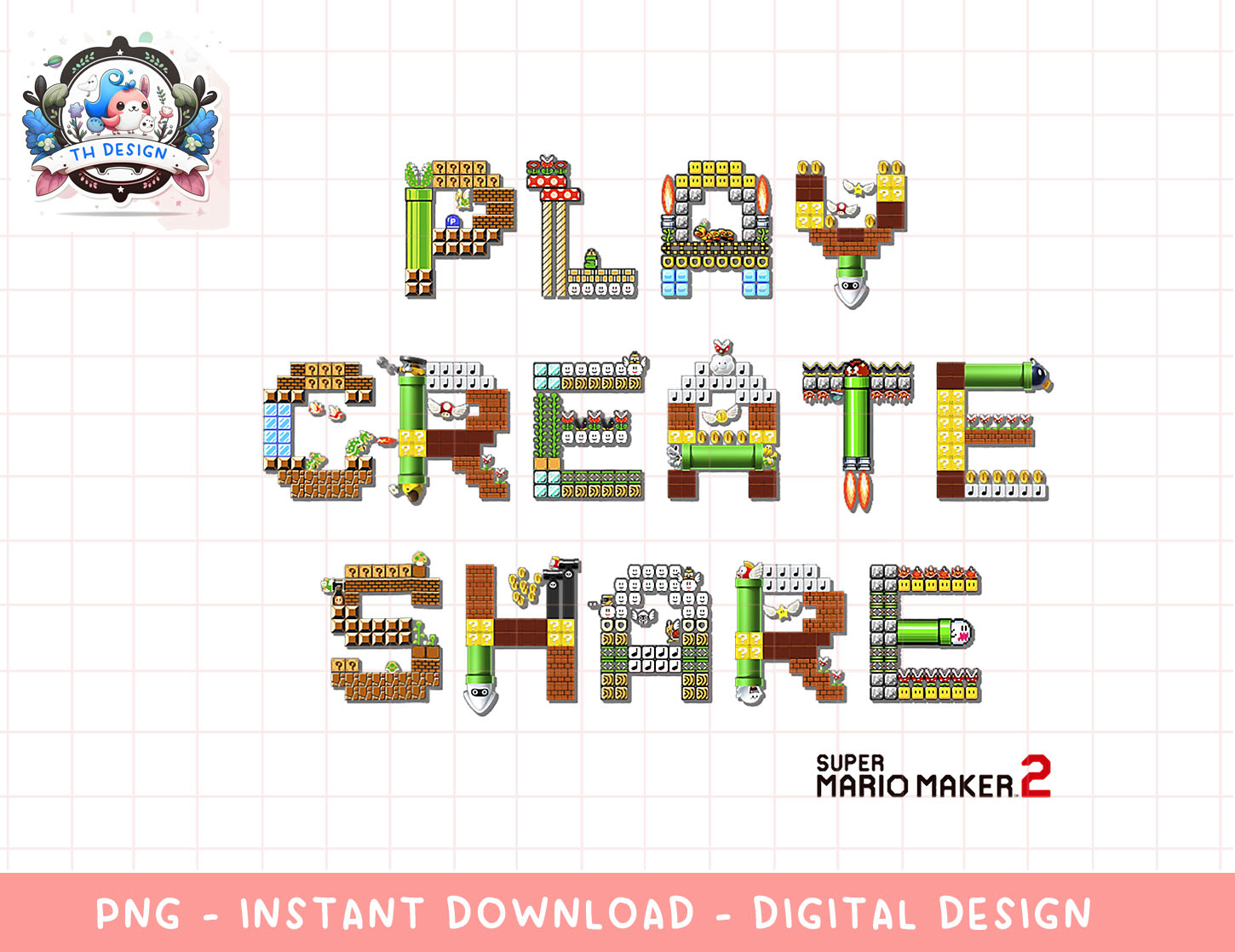 Super Mario Maker 2 Play Create Share Block Build-Up png, su | Inspire ...
