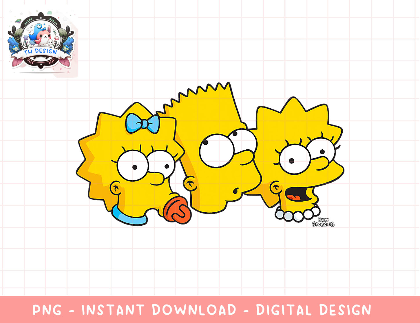 The Simpsons Bart Lisa Maggie png, sublimation.jpg | Inspire Uplift