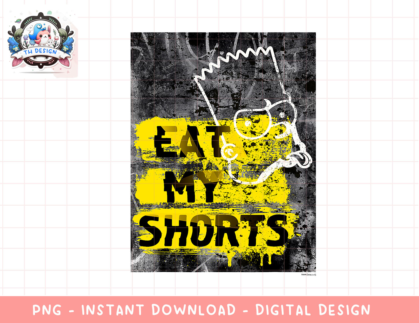 The Simpsons Bart Simpson Eat My Shorts Graffiti png, sublim | Inspire ...