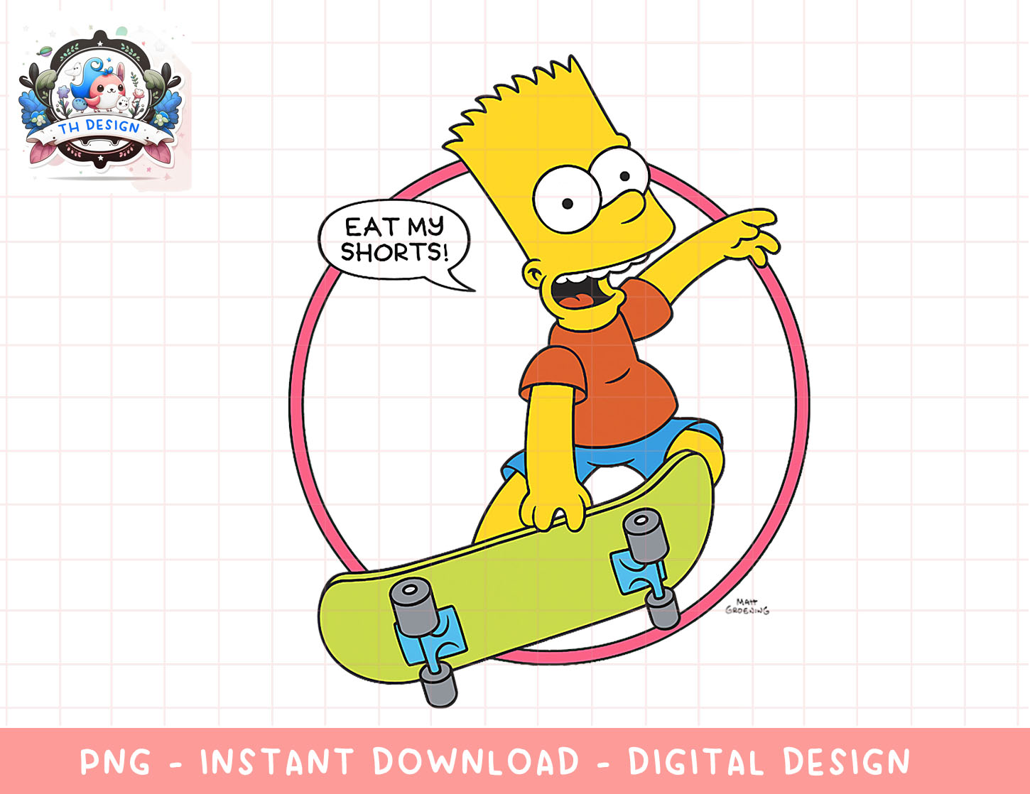 The Simpsons Bart Simpson Eat My Shorts png, sublimation.jpg | Inspire ...