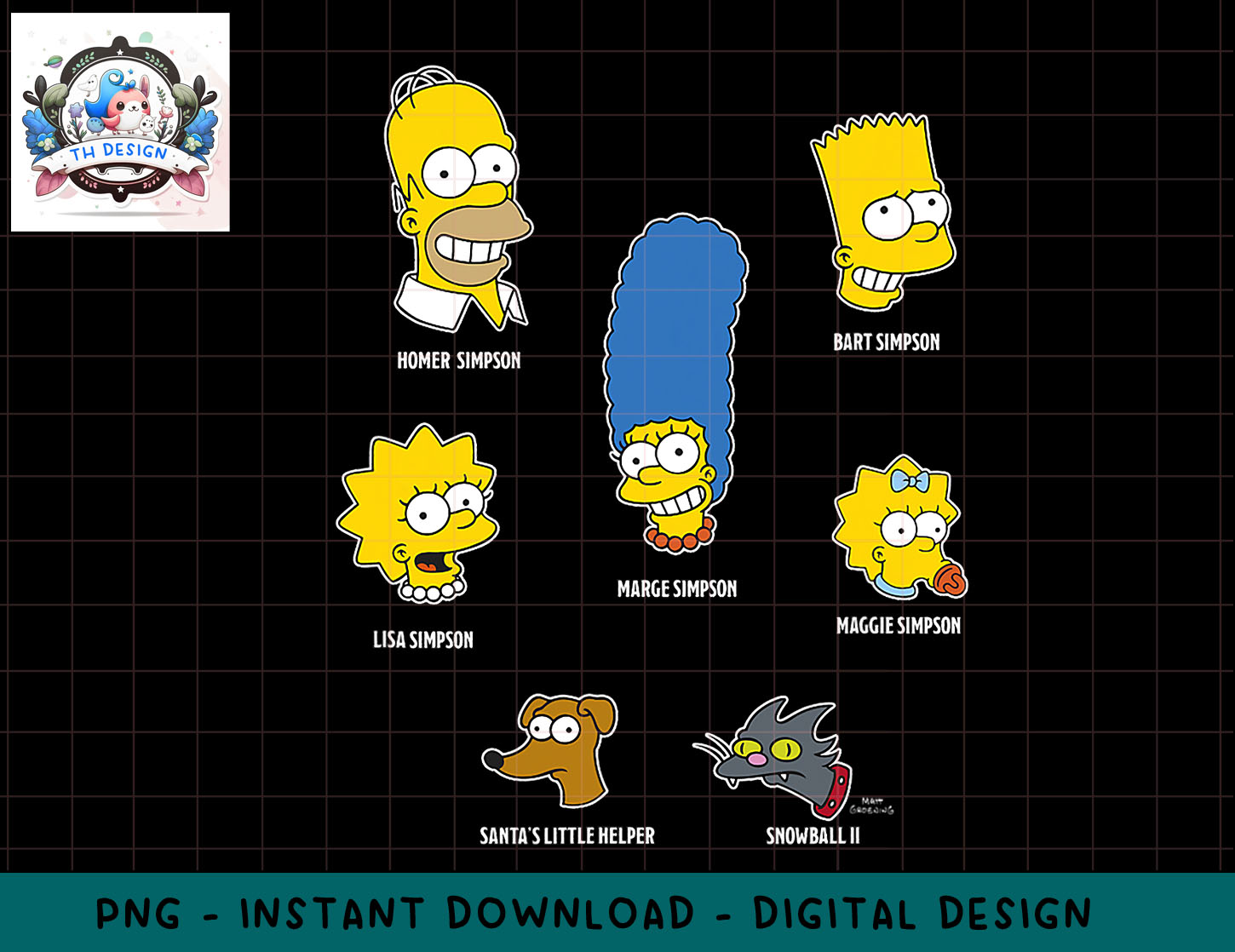 The Simpsons Family Faces C2 png, sublimation.jpg | Inspire Uplift