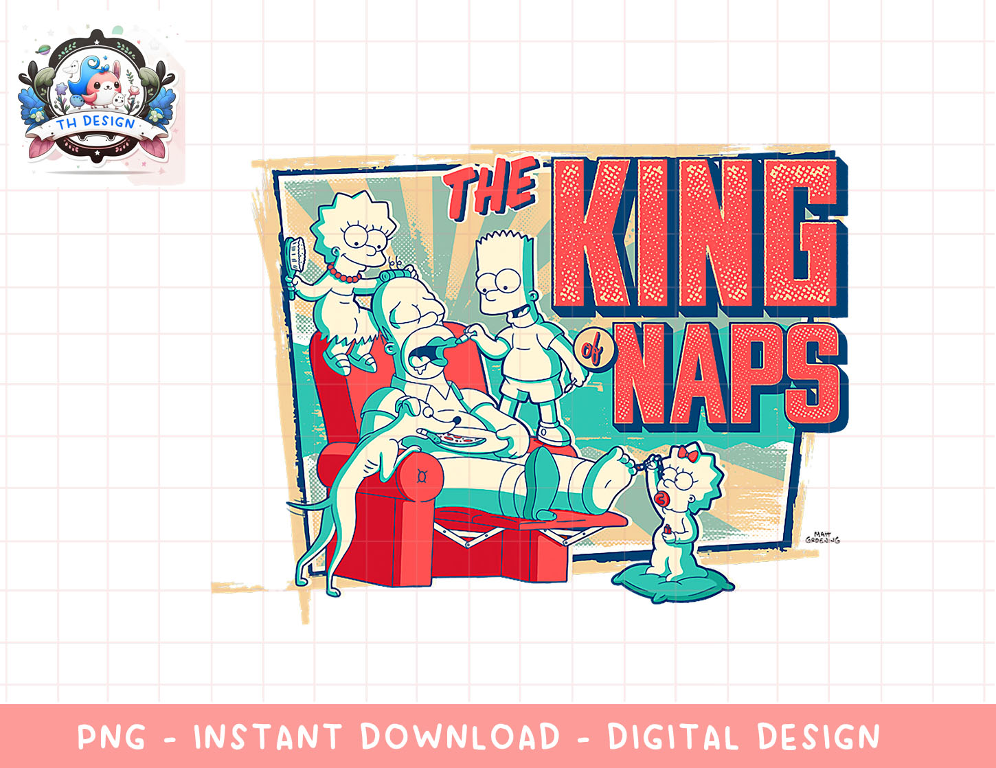 The Simpsons Homer Bart Lisa Maggie The King of Naps png, su | Inspire ...