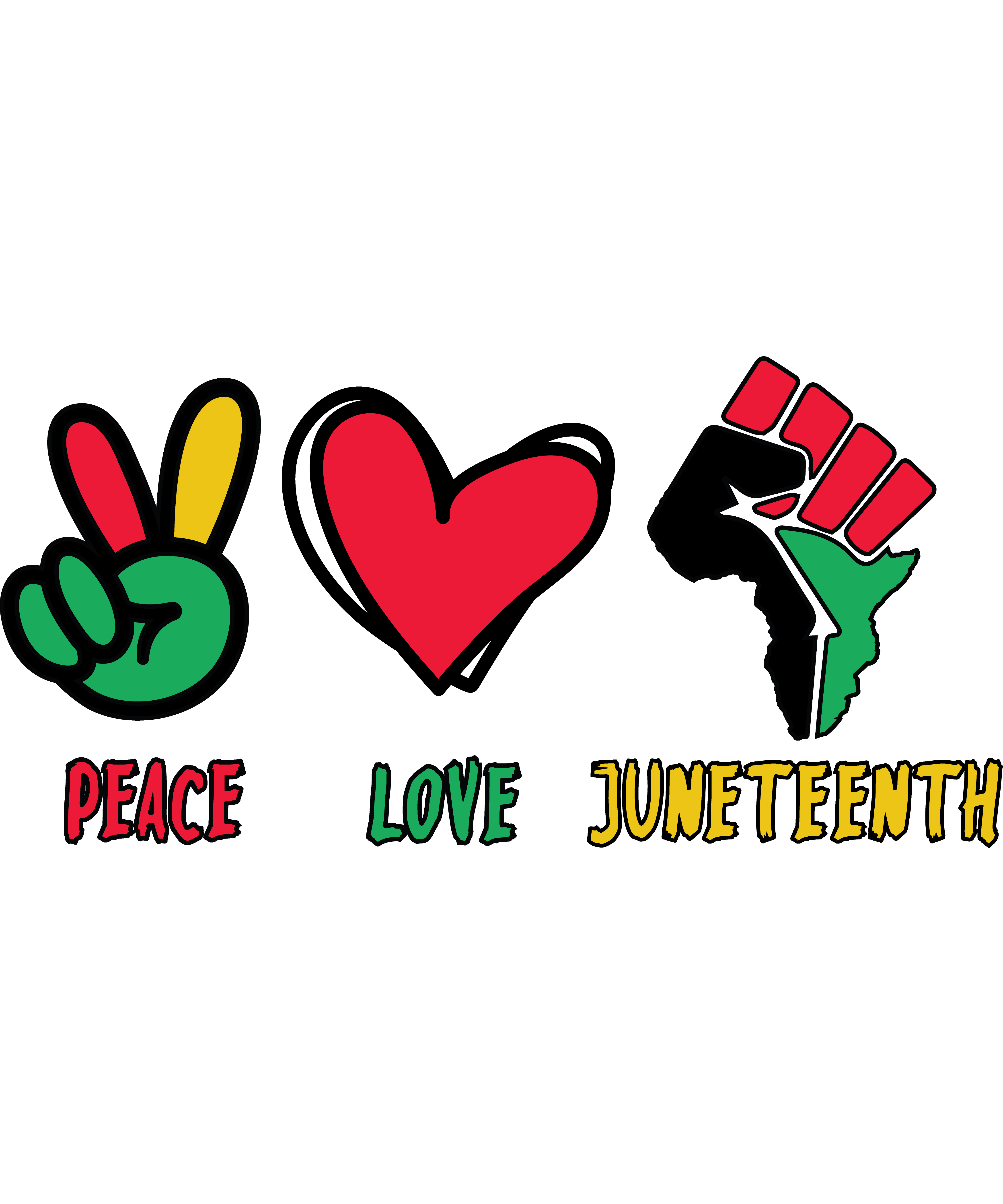 Juneteenth peace love , Juneteenth sublimation png, Free ish | Inspire ...