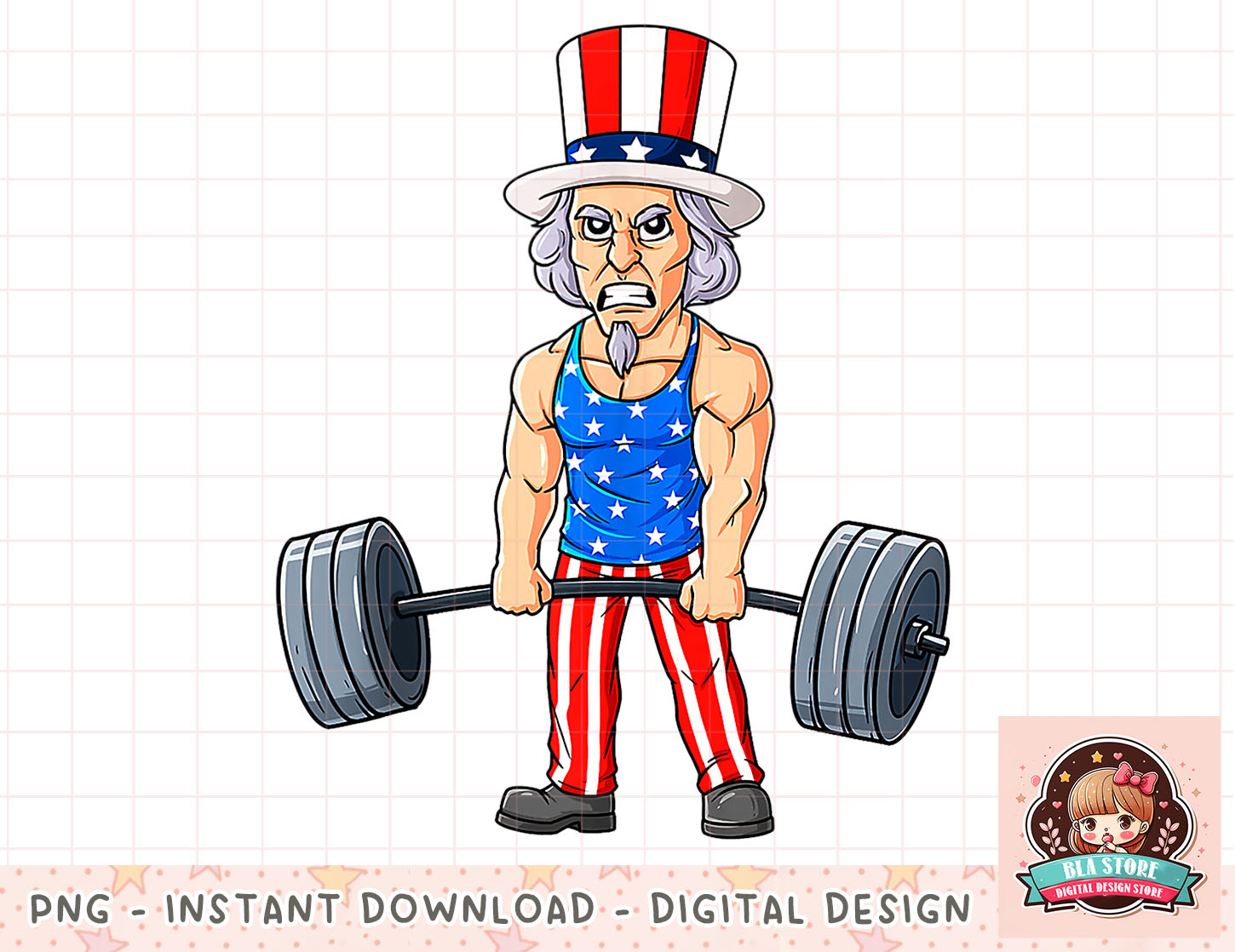 4th Of July Uncle Sam Weightlifting Funny Deadlift Fitness p | Inspire ...