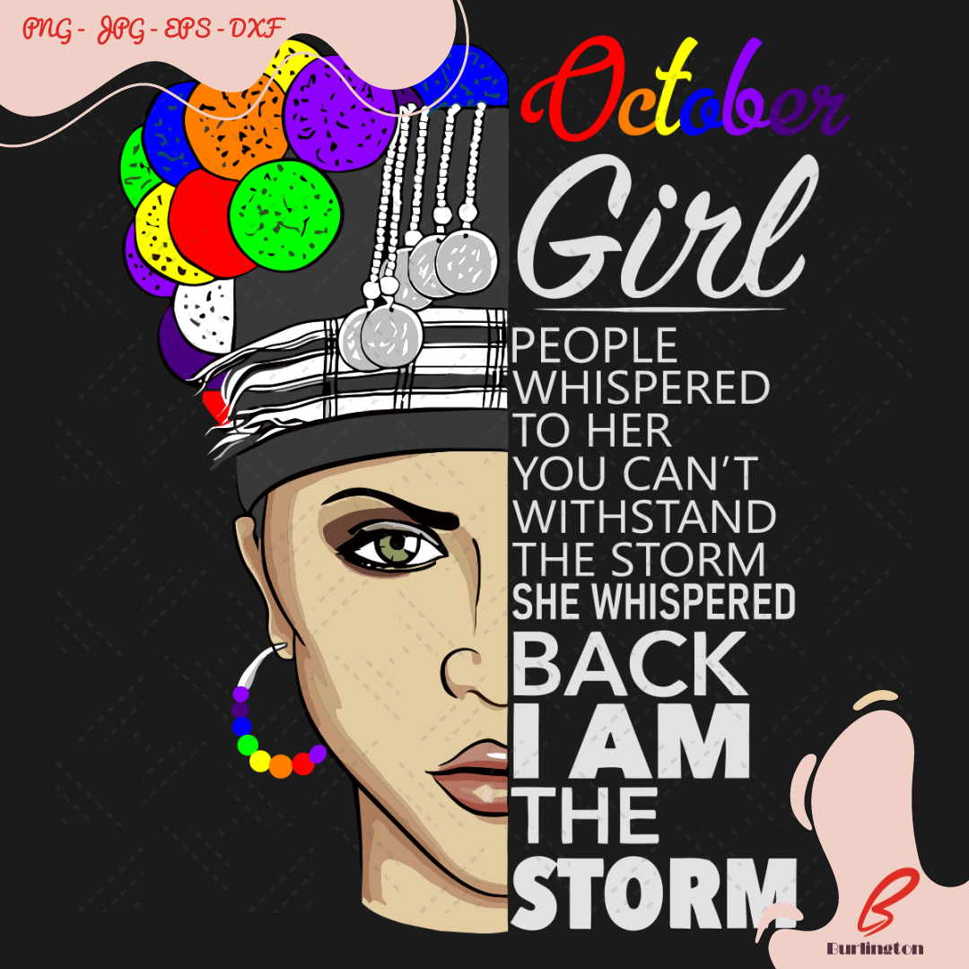 October Girl Birthday Black Girl Svg, Birthday Svg, - Inspire Uplift