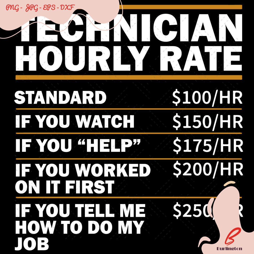 Technician Hourly Rate Svg, Trending Svg, Technici | Inspire Uplift