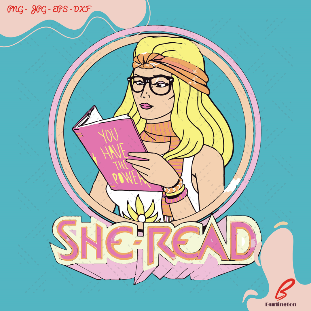 She Read Svg, Trending Svg, Woman Svg, Girl Svg, R | Inspire Uplift
