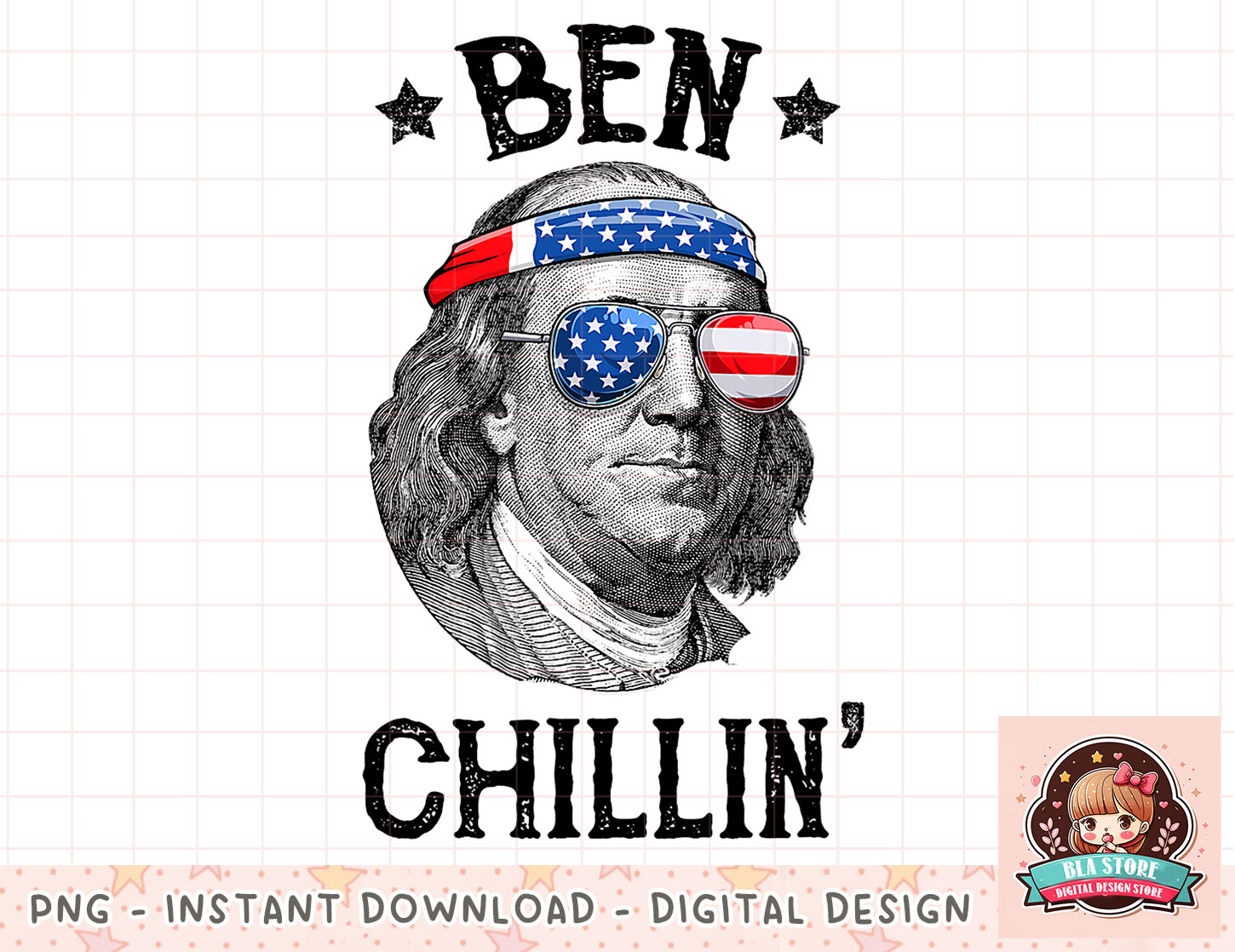 Ben Chillin 4th of July Ben Franklin USA Independence Flag p | Inspire ...