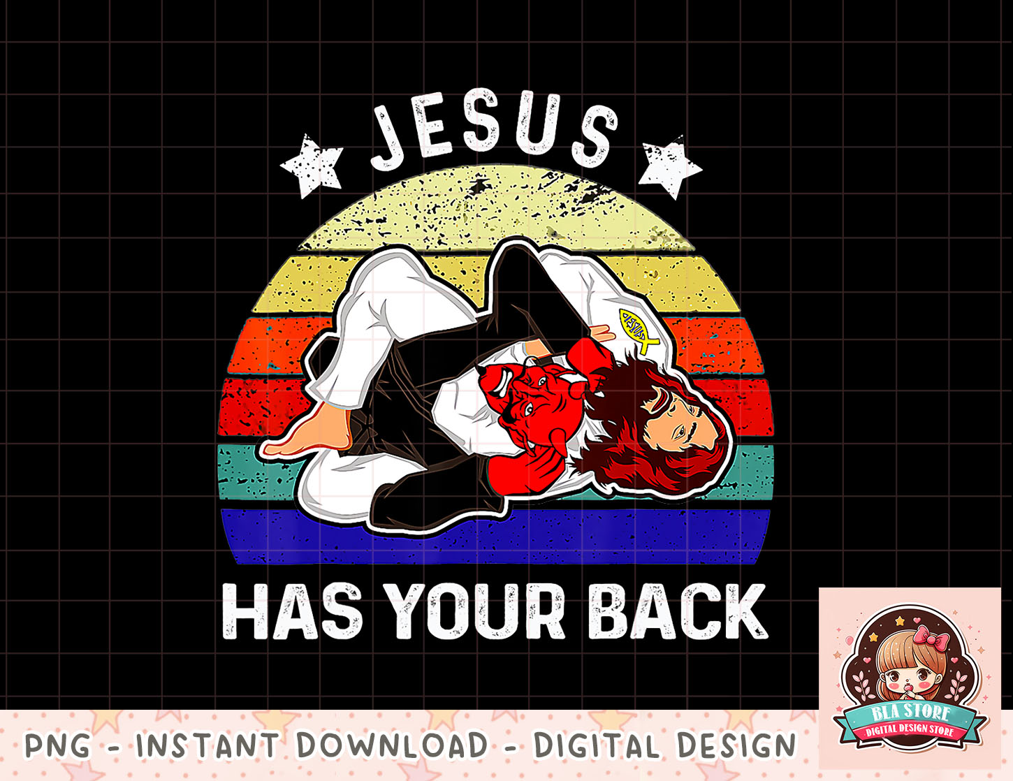 Brazilian Jiu Jitsu Shirt Jesus Shirt Jesus Has Your Back pn | Inspire ...