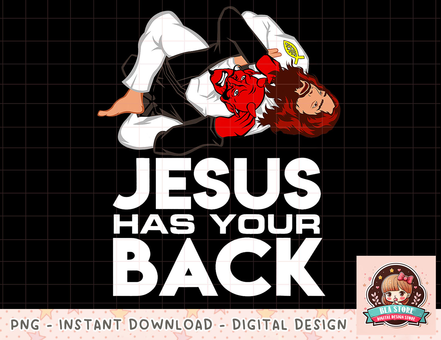 Brazilian Jiu Jitsu Tees Christian Jesus Has Your Back png, | Inspire ...