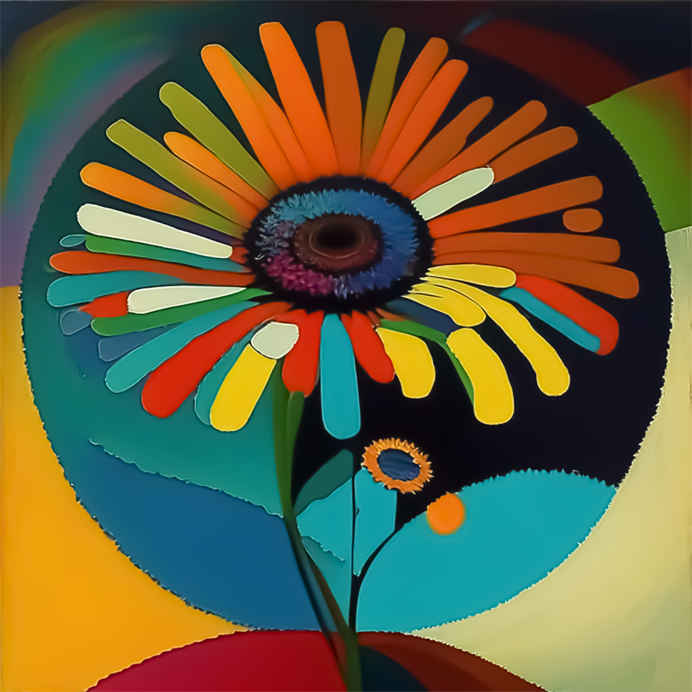 Digital art print image of an Gerbera flower - Kandinsky Sty | Inspire ...