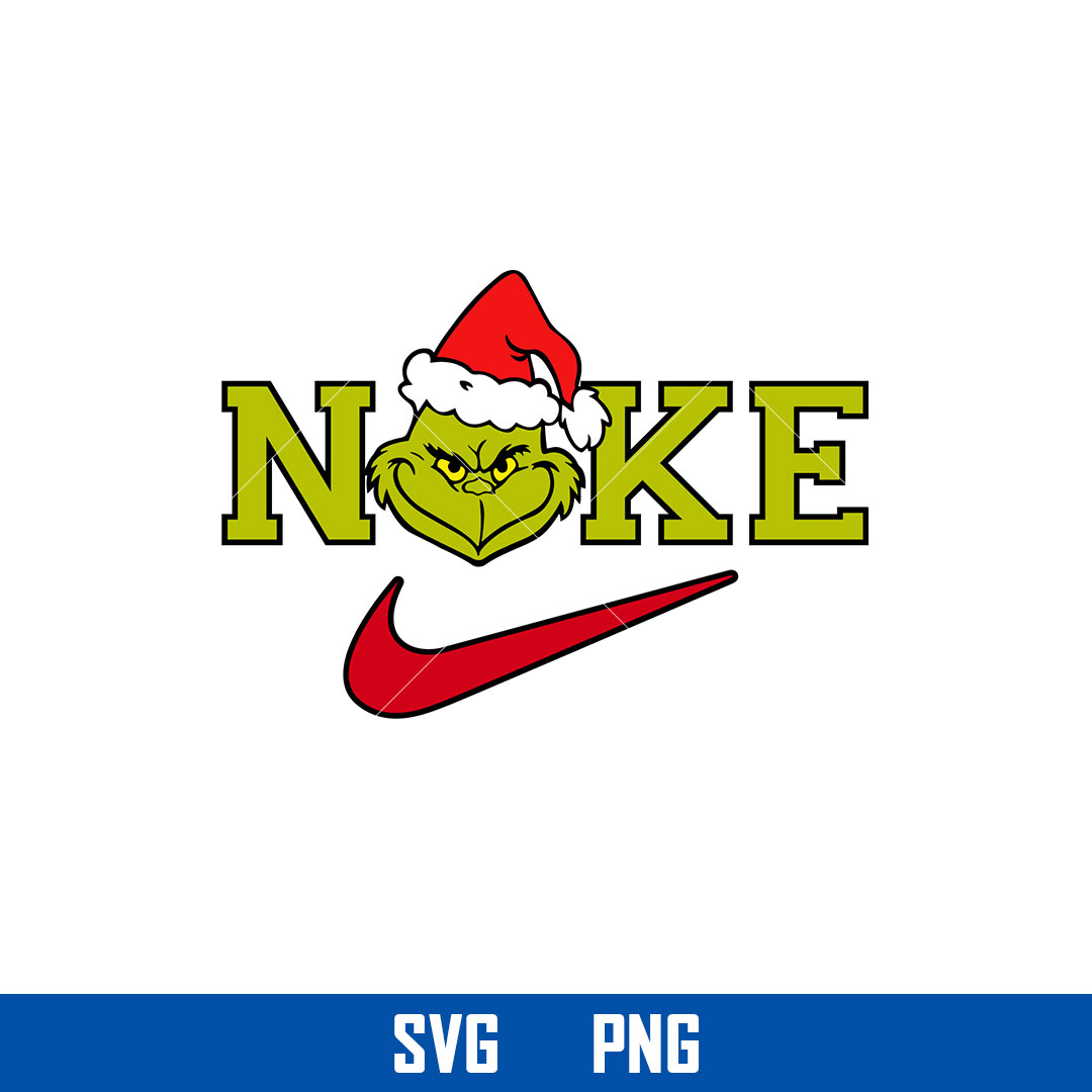Nike x Grinch Santa Claus Hat Svg, Nike Logo Svg, The Grinch - Inspire ...