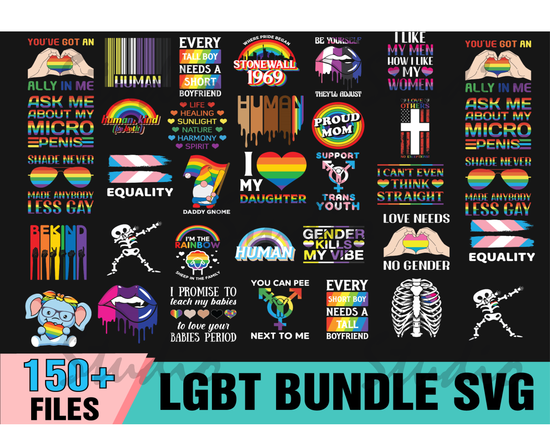 150 LGBT Bundle Svg, LGBT Svg, Human Svg, Proud Mom Svg, Rai | Inspire Uplift