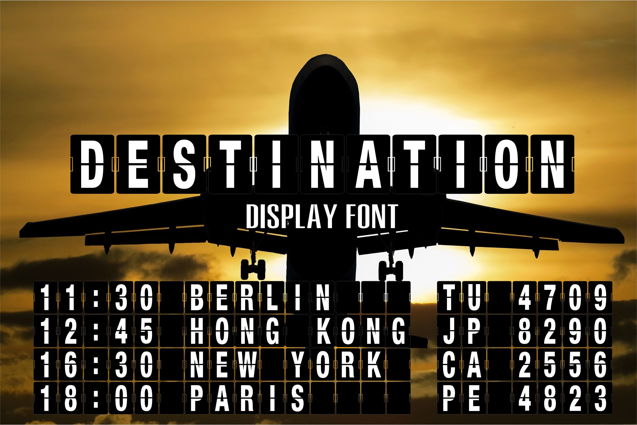 Destination font | Airport board font | Airport arrivals let | Inspire ...