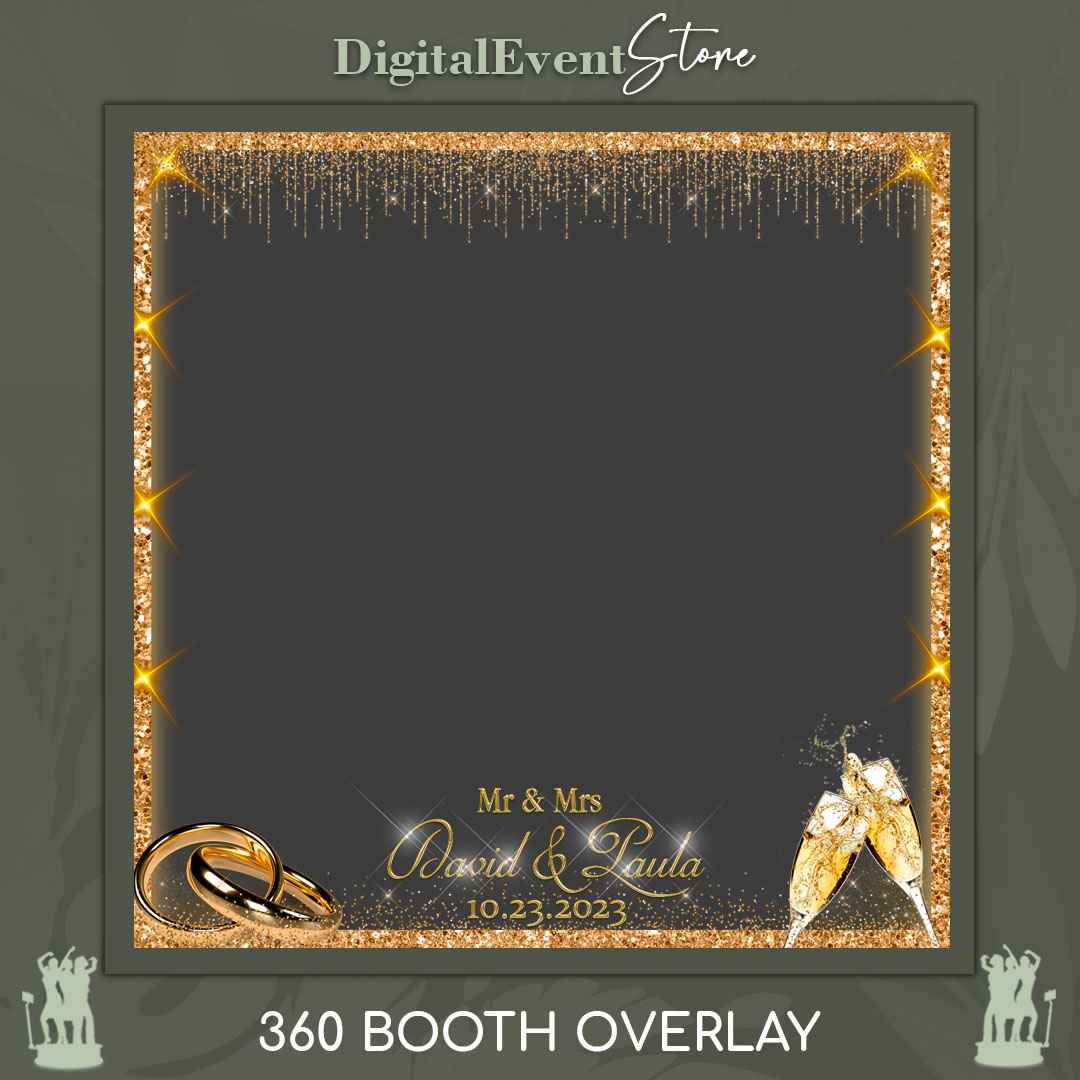 360 Wedding Overlay Photobooth 360 Overlay Gold Wedding Vide | Inspire ...