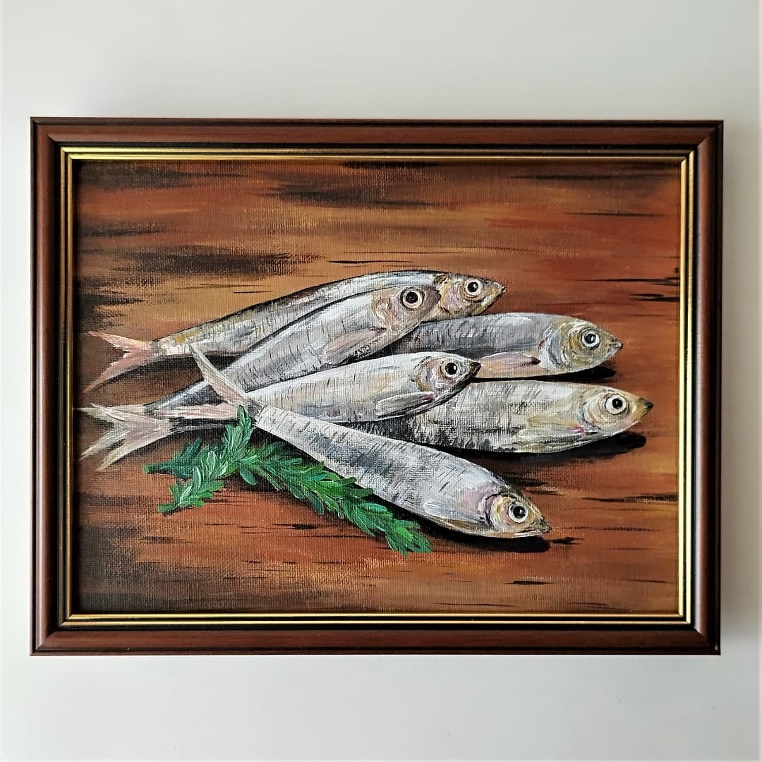 Unique Fish Painting Kitchen Wall Decoration for Food Art Lo | Inspire ...