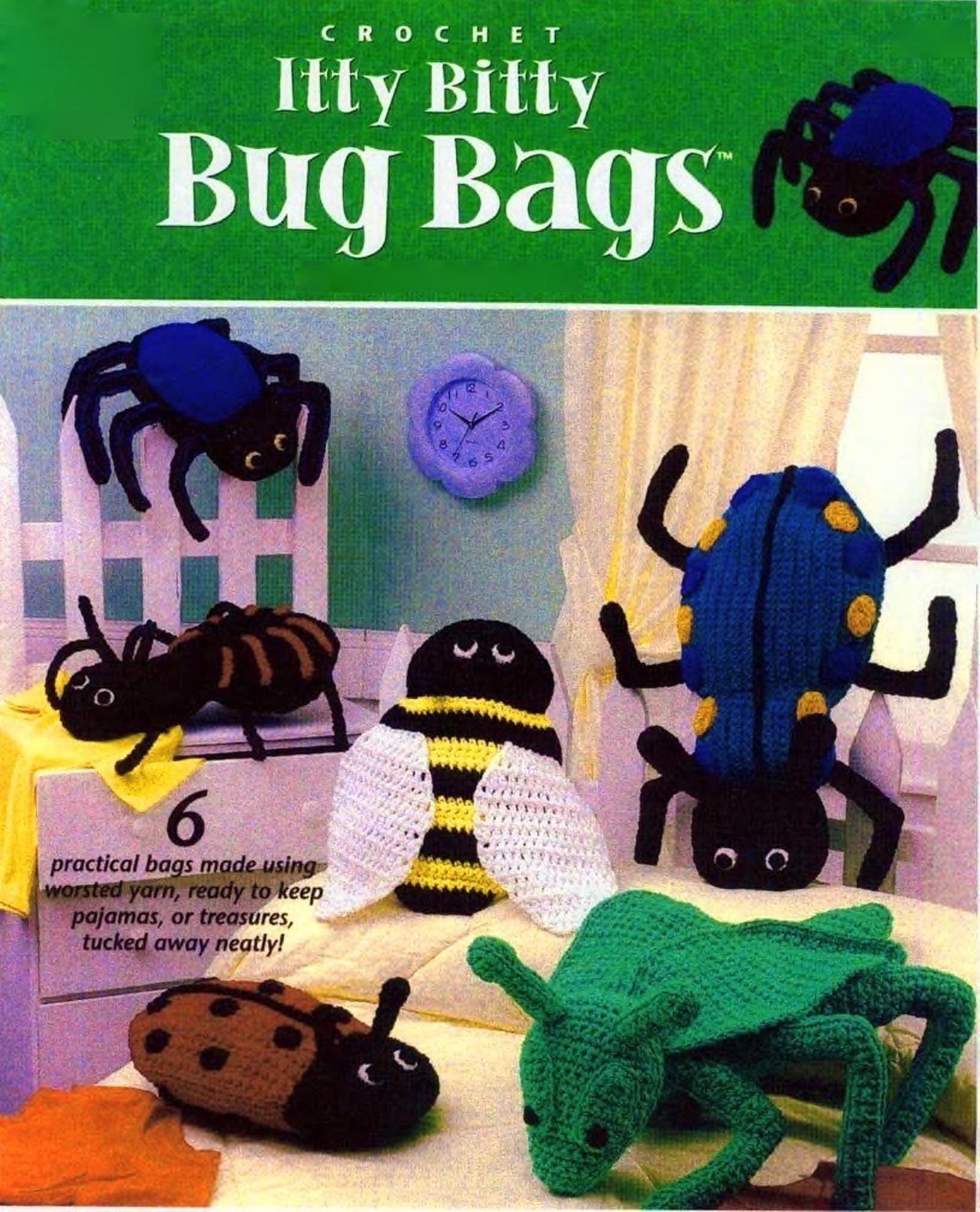 Crochet Itty Bitty Bug Bags pattern, Size 10 x 15 inch - Vin | Inspire ...
