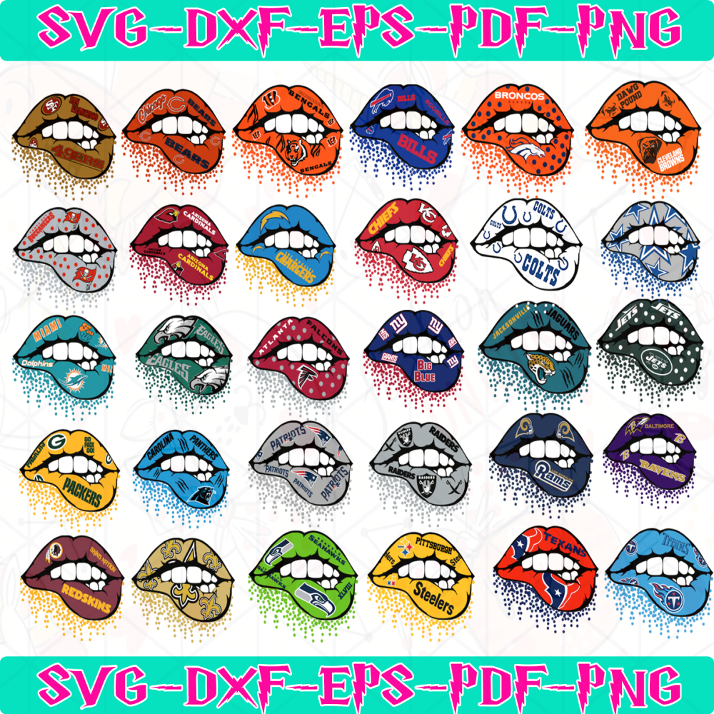 32 Files Lips bundle svg, NFL Lips bundle svg, Lips sv | Inspire Uplift
