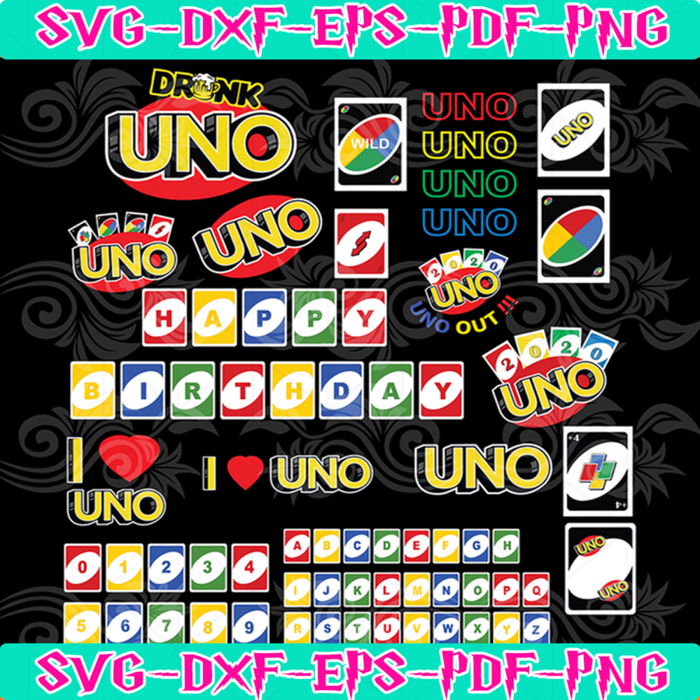 UNO BUNDLE Drunk, uno Bundle svg, uno card svg, uno sv - Inspire Uplift