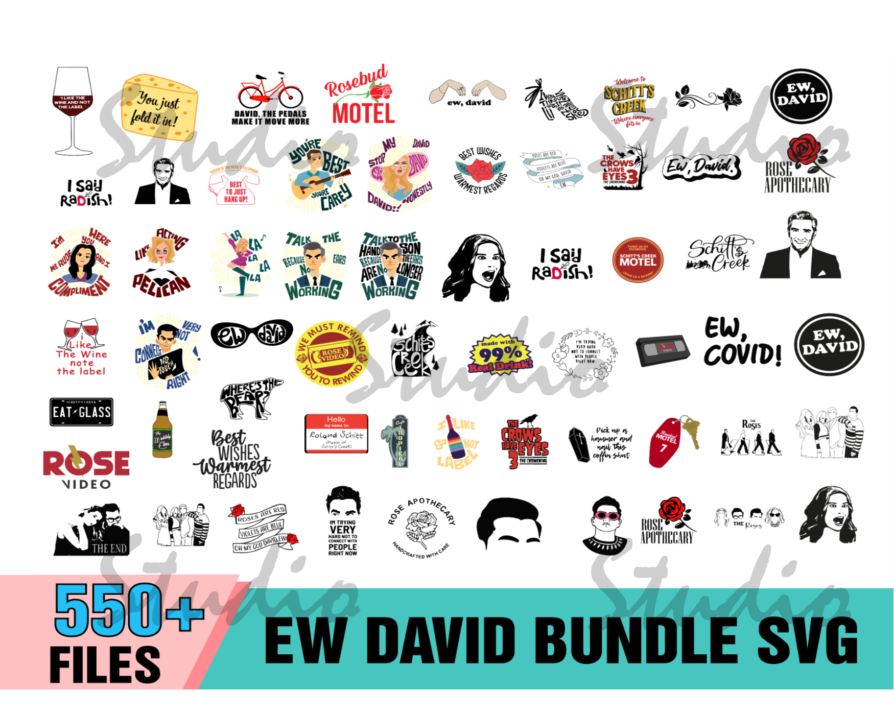550 EW David Bundle SVG, Movies Svg, David Rose Svg, Tv Show | Inspire ...