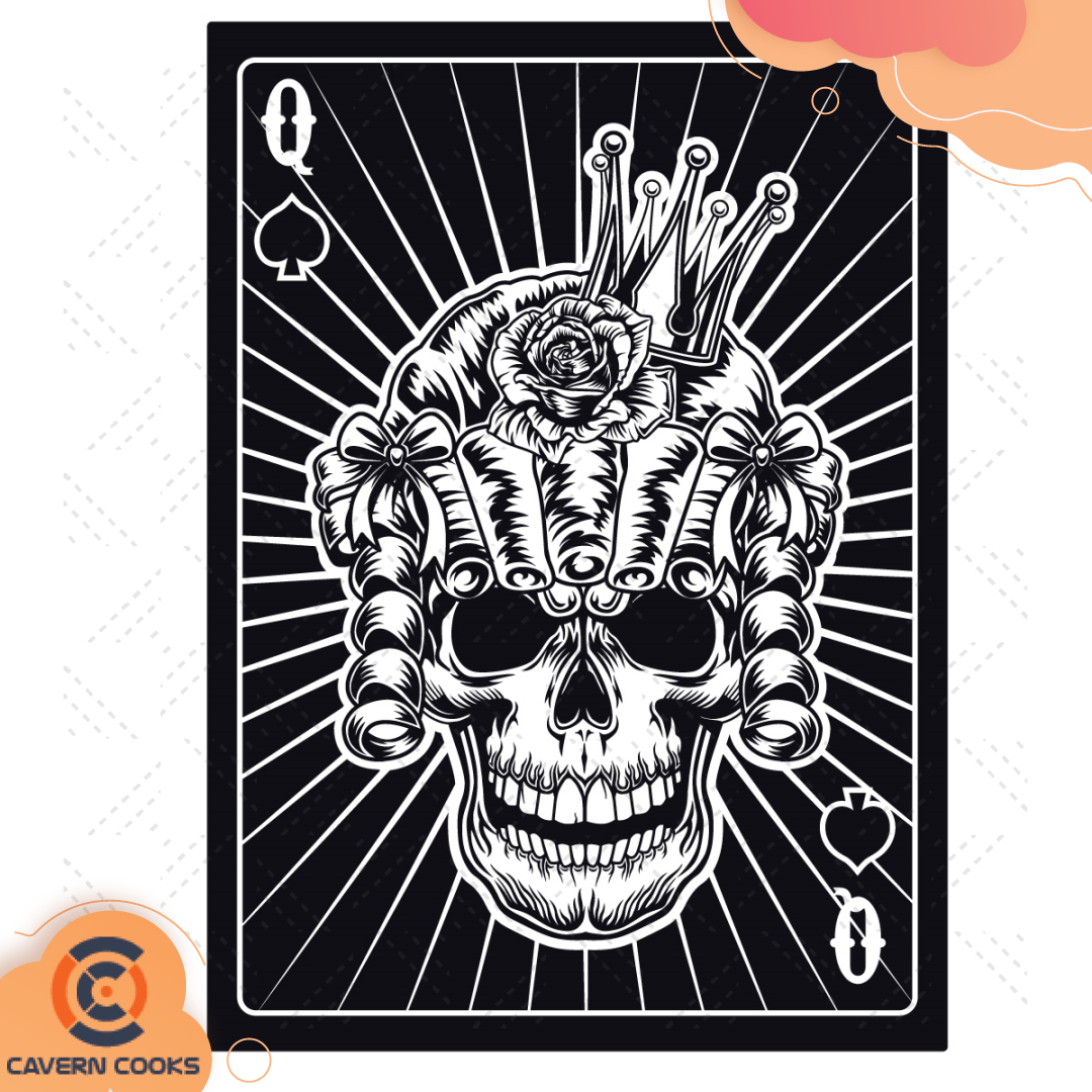 Q Skull Card Svg TD210426QQ5 | Inspire Uplift