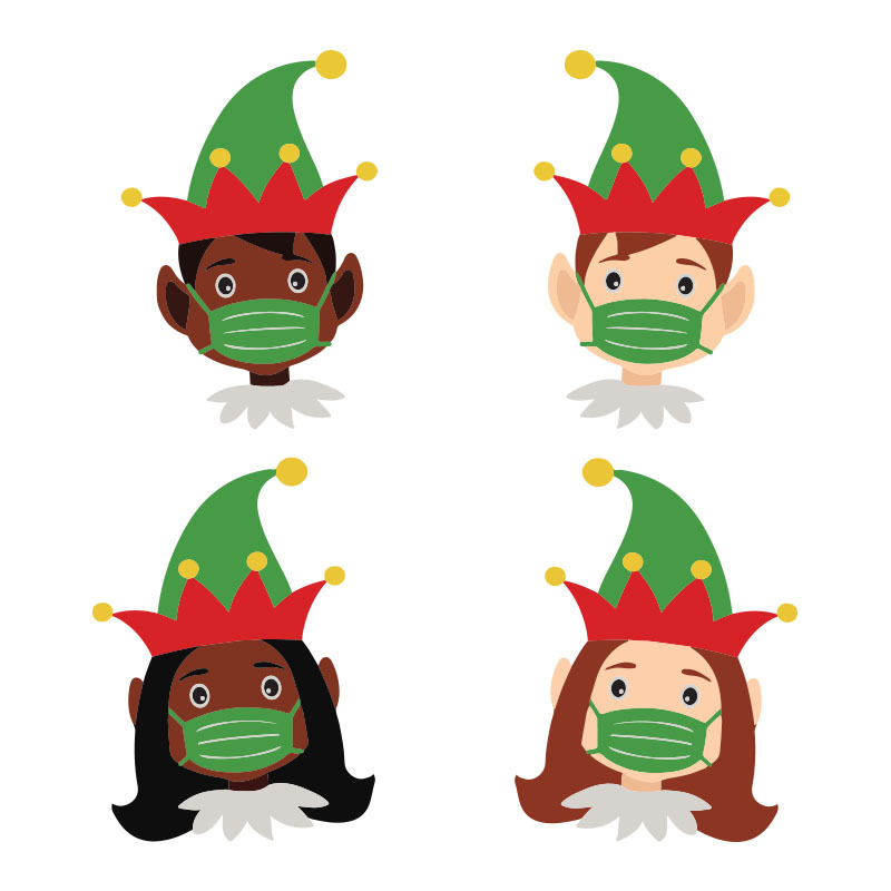 Elf Face Mask Svg, Elves mask svg, Elf face mask clipart, El | Inspire ...